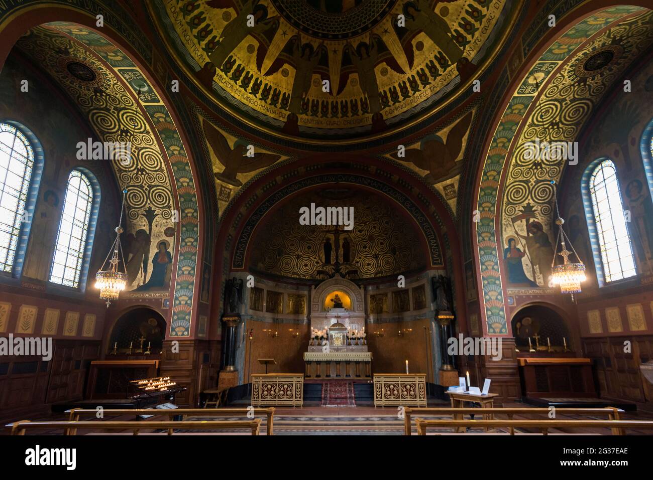 Interior view Chapel of Grace, Benedictine Archabbey Beuron, Beuron ...