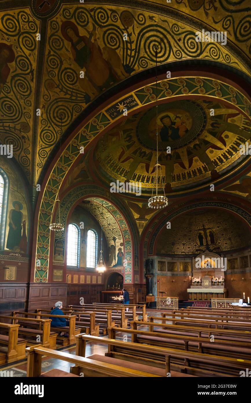 Interior view Chapel of Grace, Benedictine Archabbey Beuron, Beuron ...