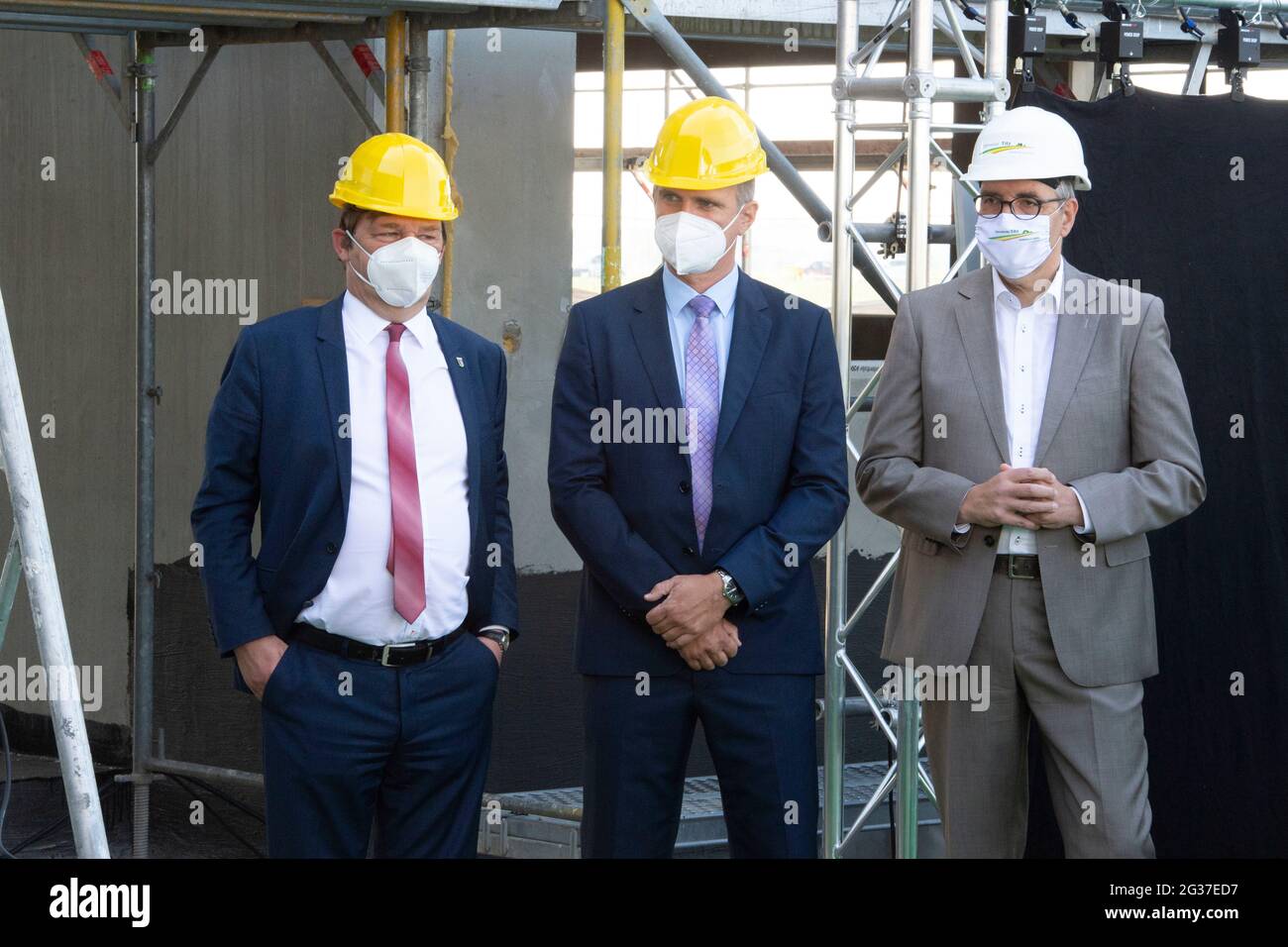 from left: Axel FUCHS, Mayor of Juelich, Frank ROMBEY, Mayor of ...