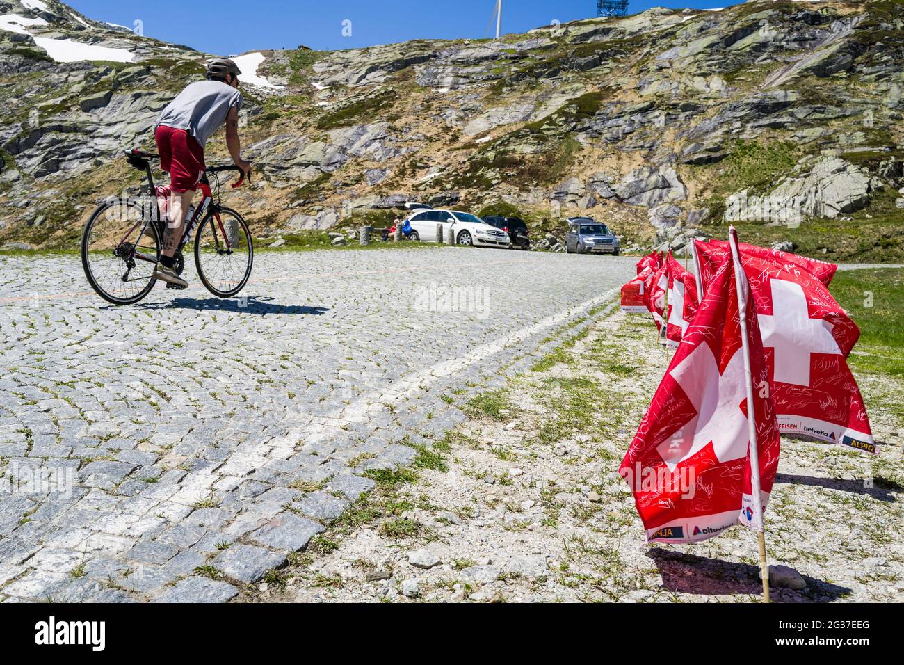 Switzerland, Tour de Suisse, Gotthard pass (Tremola Stock Photo - Alamy