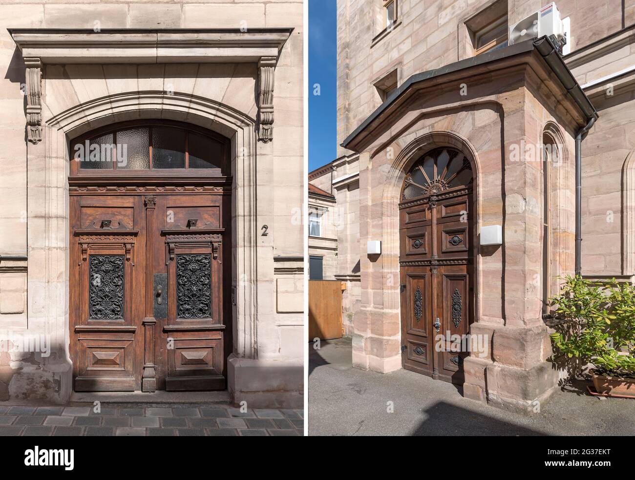 Front door to the former Jewish orphanage 1868 to 1942, on the right ...