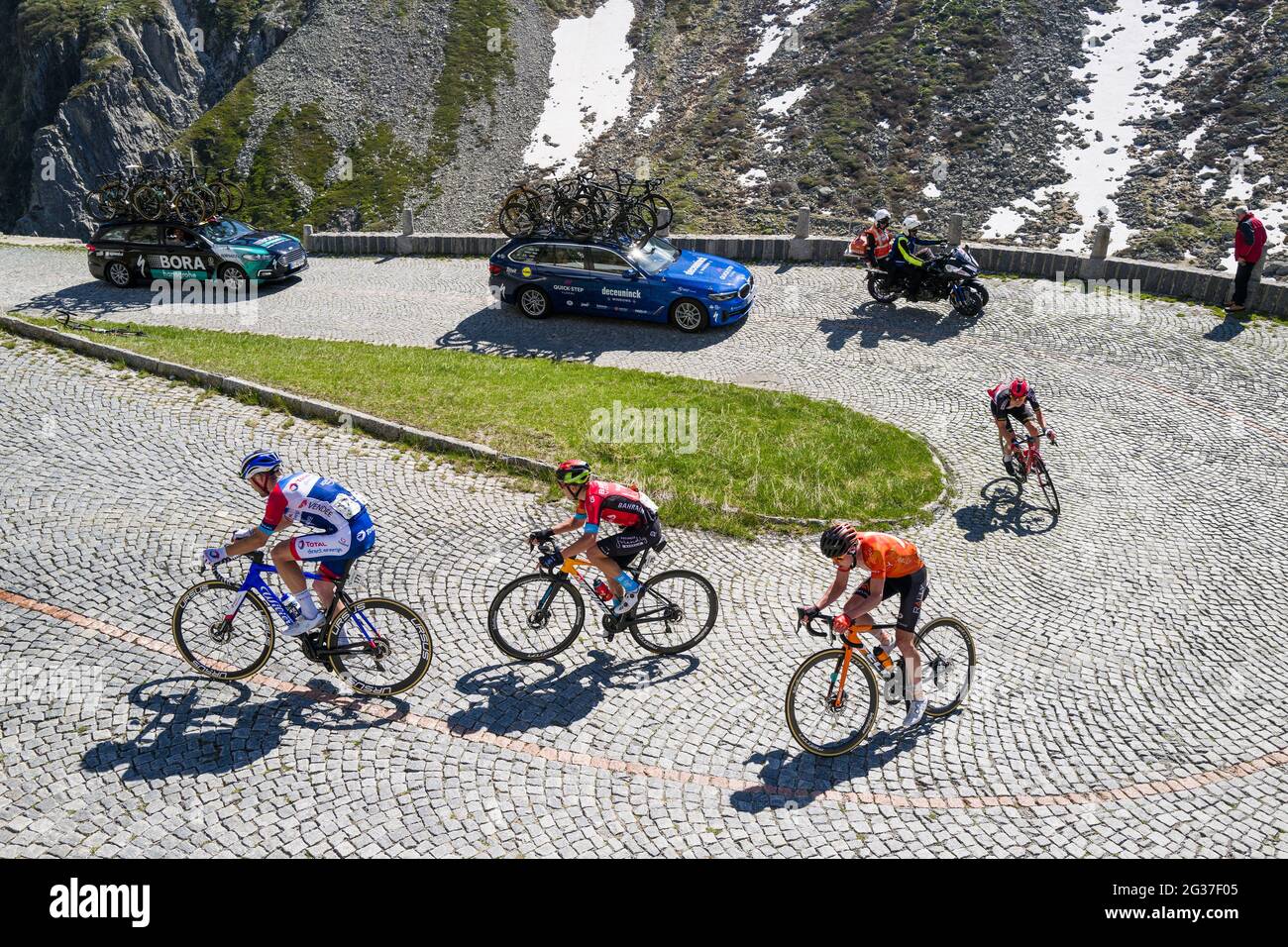 Switzerland, Tour de Suisse, Gotthard pass (Tremola Stock Photo - Alamy