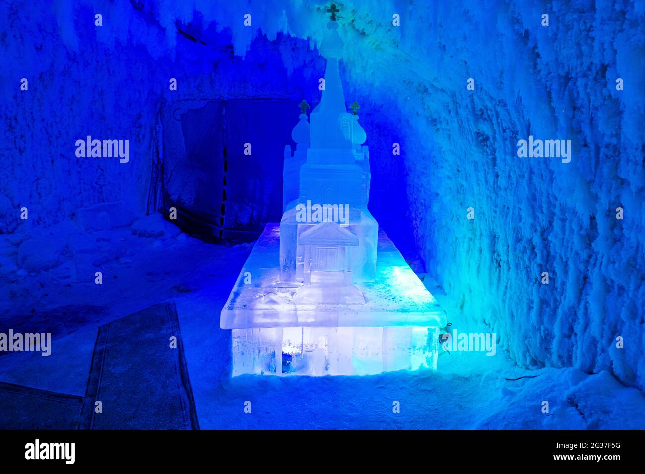 Colourful ice sculptures in the Permafrost kingdom, Yakutsk, Sakha ...