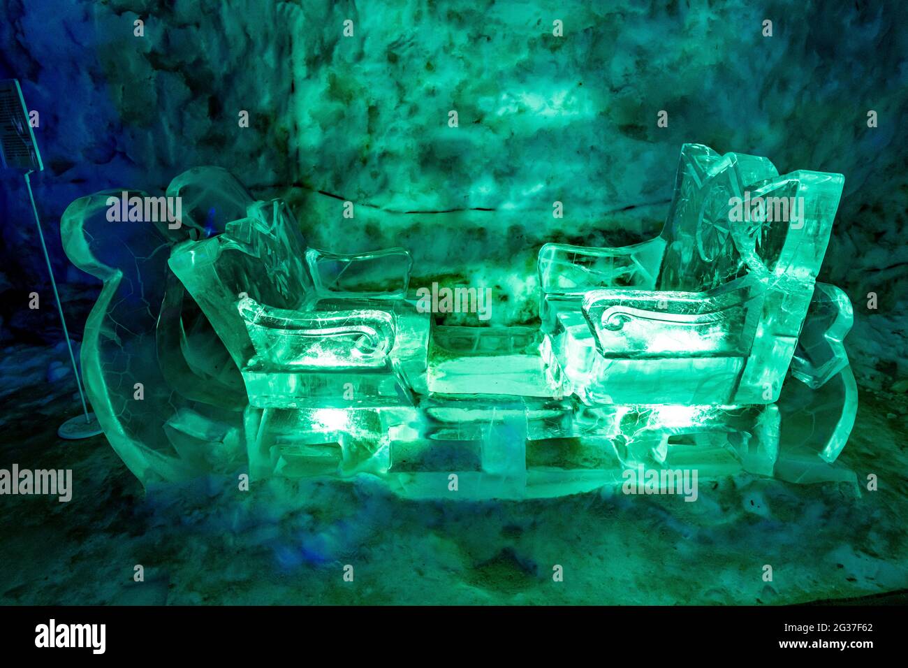 Colourful ice sculptures in the Permafrost kingdom, Yakutsk, Sakha ...