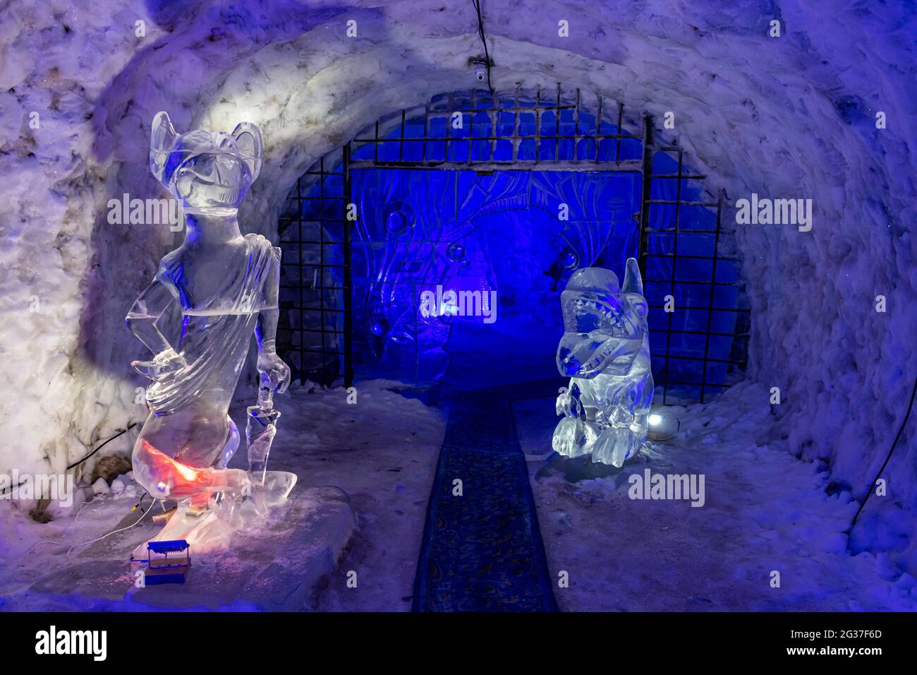 Colourful ice sculptures in the Permafrost kingdom, Yakutsk, Sakha ...