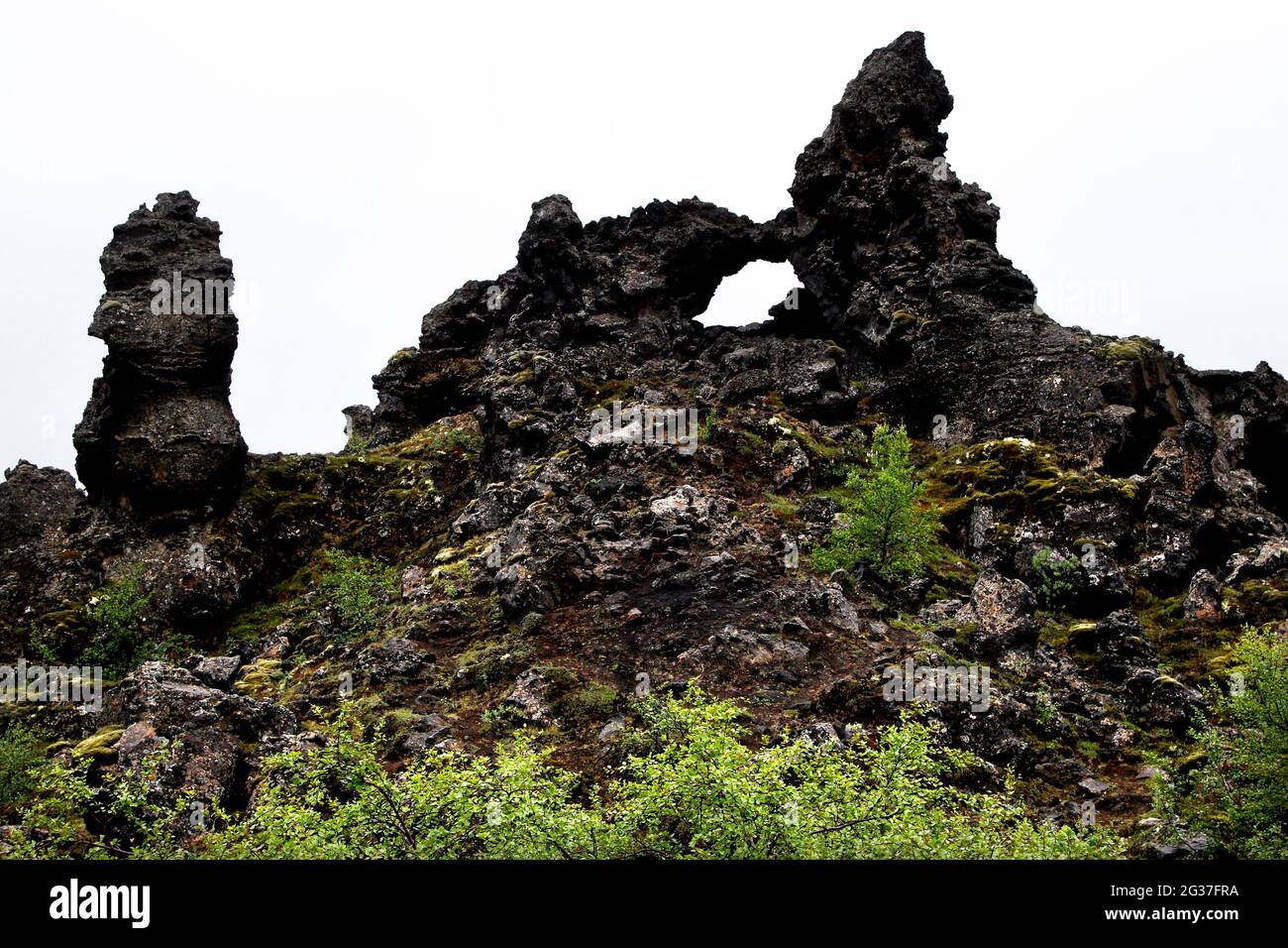 Lava formations, volcanic rock, cooled lava flow, lava gate ...