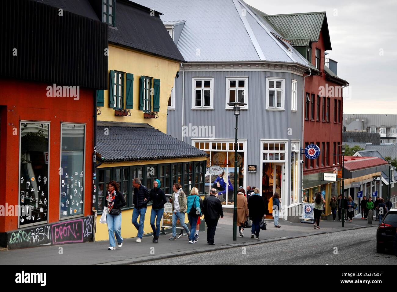 Reykjavik main street iceland hi-res stock photography and images - Alamy