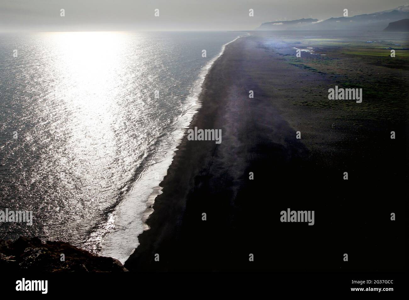 Black Lava Beach, Cape Dyrholaey, Vik, South Coast, Iceland Stock Photo ...