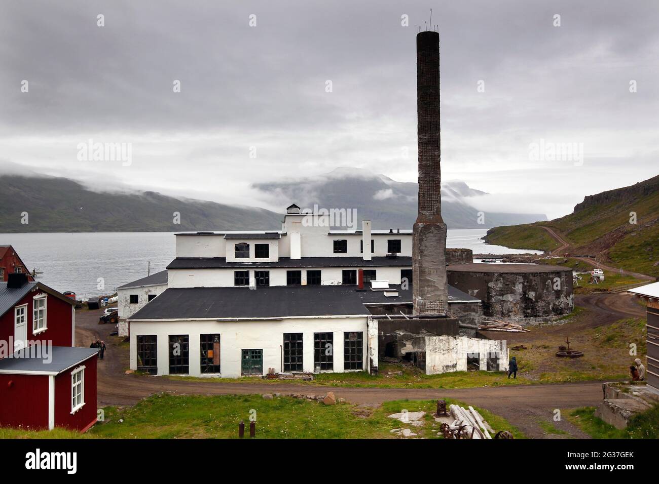 Old fish factory, Djupavik, Vestfiroir, Westfjords, North-West Iceland ...