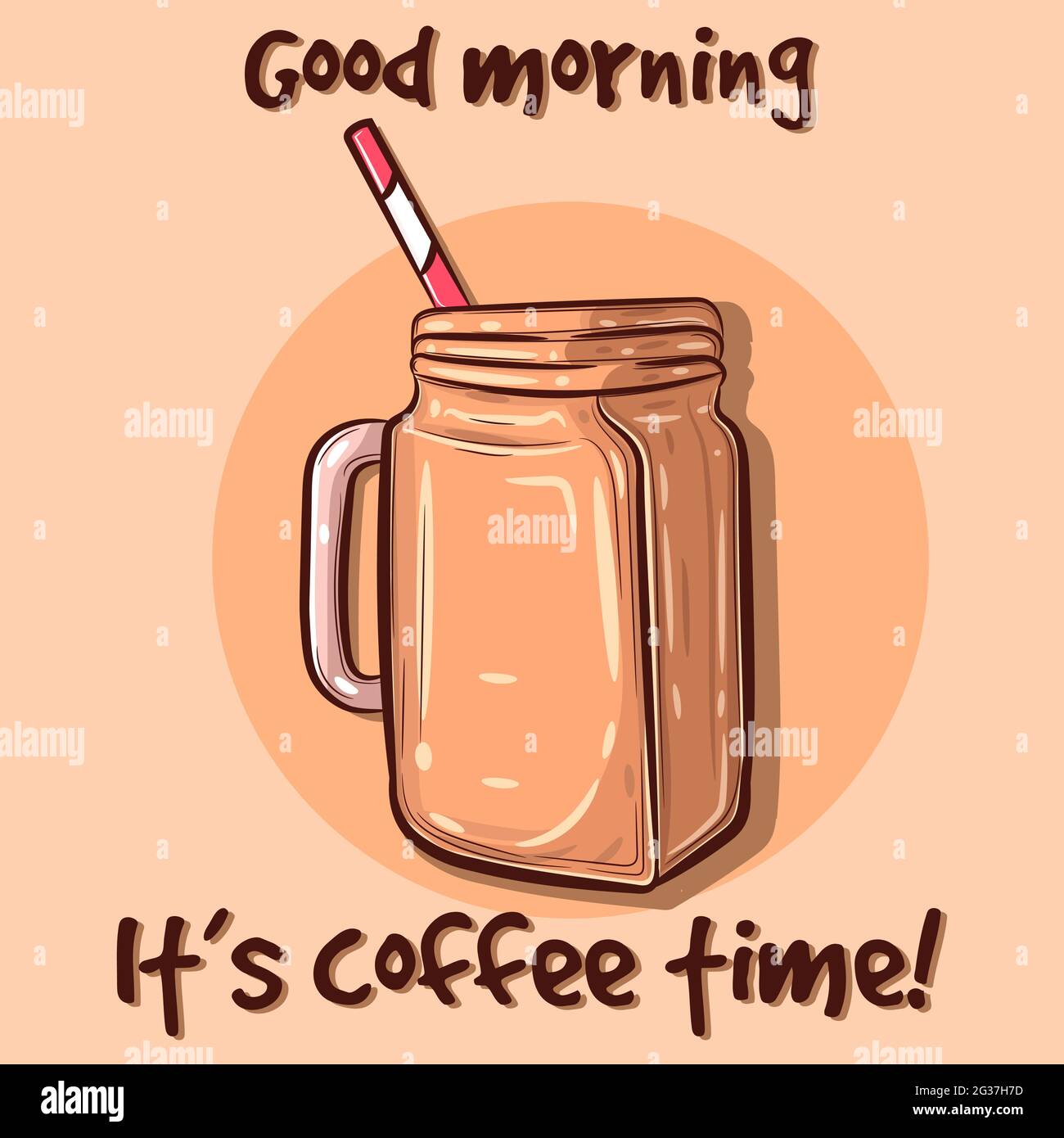 Coffee cup glass jar Stock Vector Images - Alamy