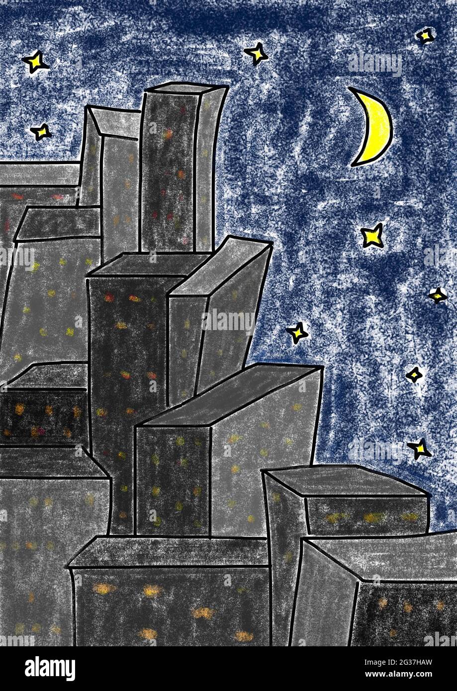 Night drawing hi-res stock photography and images - Alamy