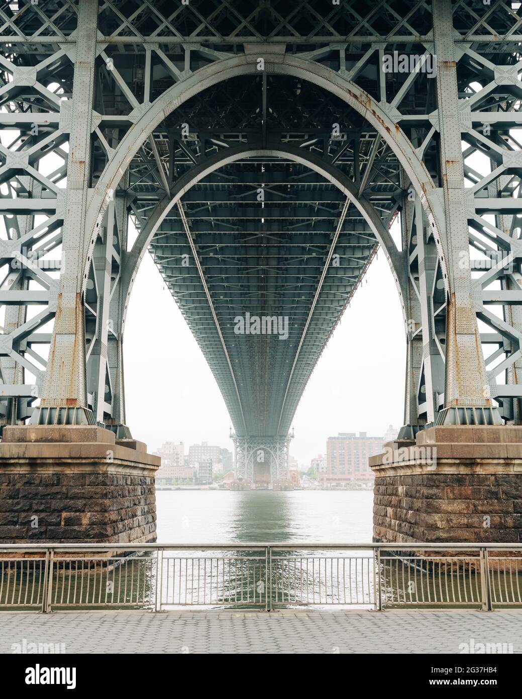 Under the Williamsburg Bridge, in the Lower East Side, Manhattan, New ...