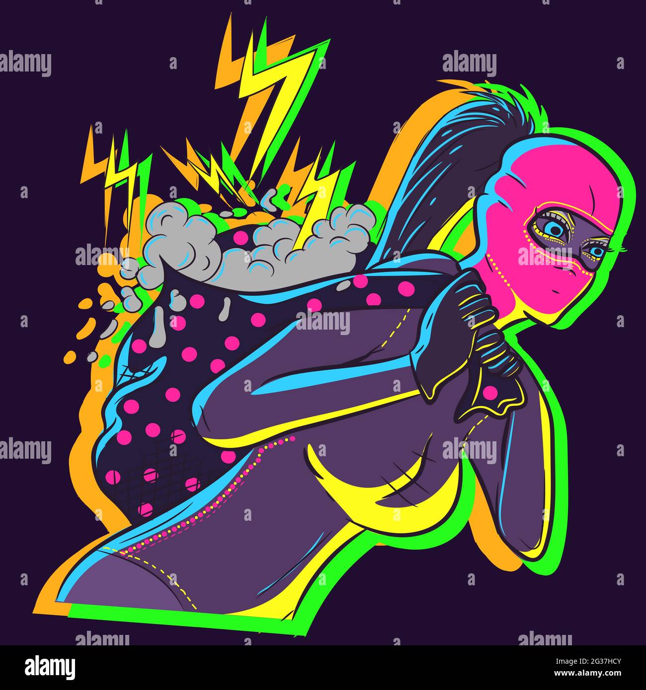 Thunder clouds in Stock Vector Images - Alamy