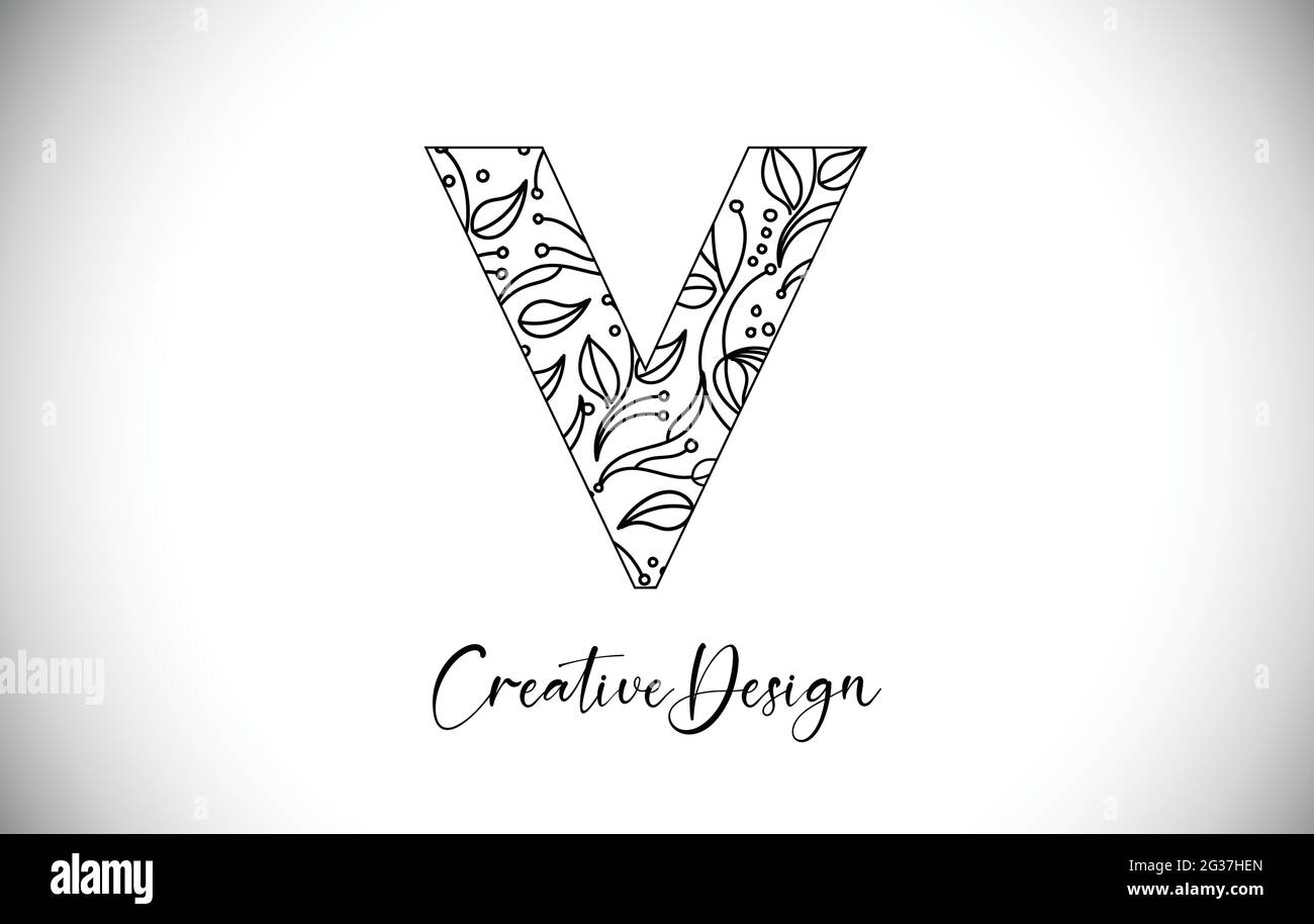 Black Letter V Logos