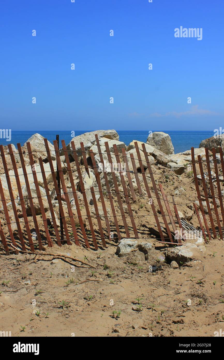 Summertime at the sand dunes with the bright summer sunshine Stock ...