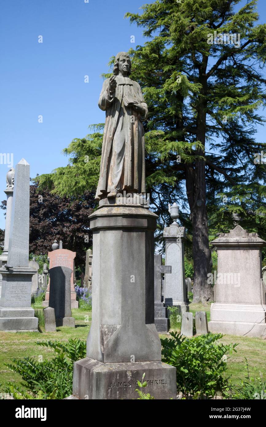 Statue of James Guthrie in the Old Town Cemetery in Stirling, Scotland ...