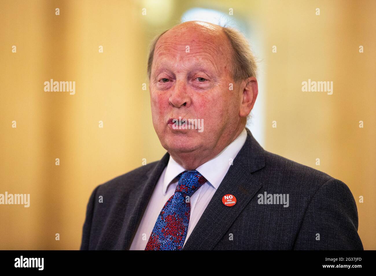 TUV leader Jim Allister in the Great Hall of Parliament Buildings at ...