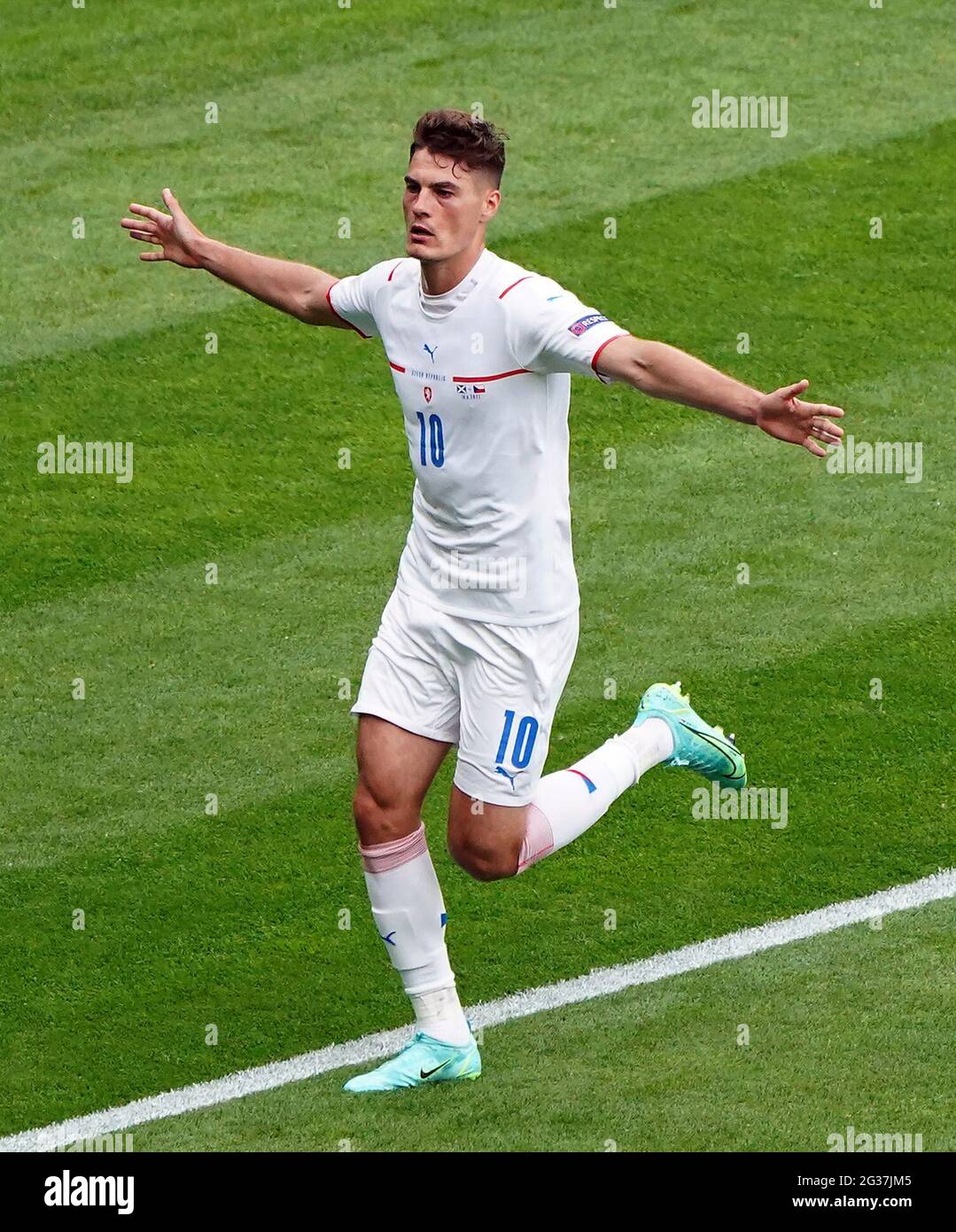 Czech Republic's Patrik Schick celebrates scoring their side's first ...