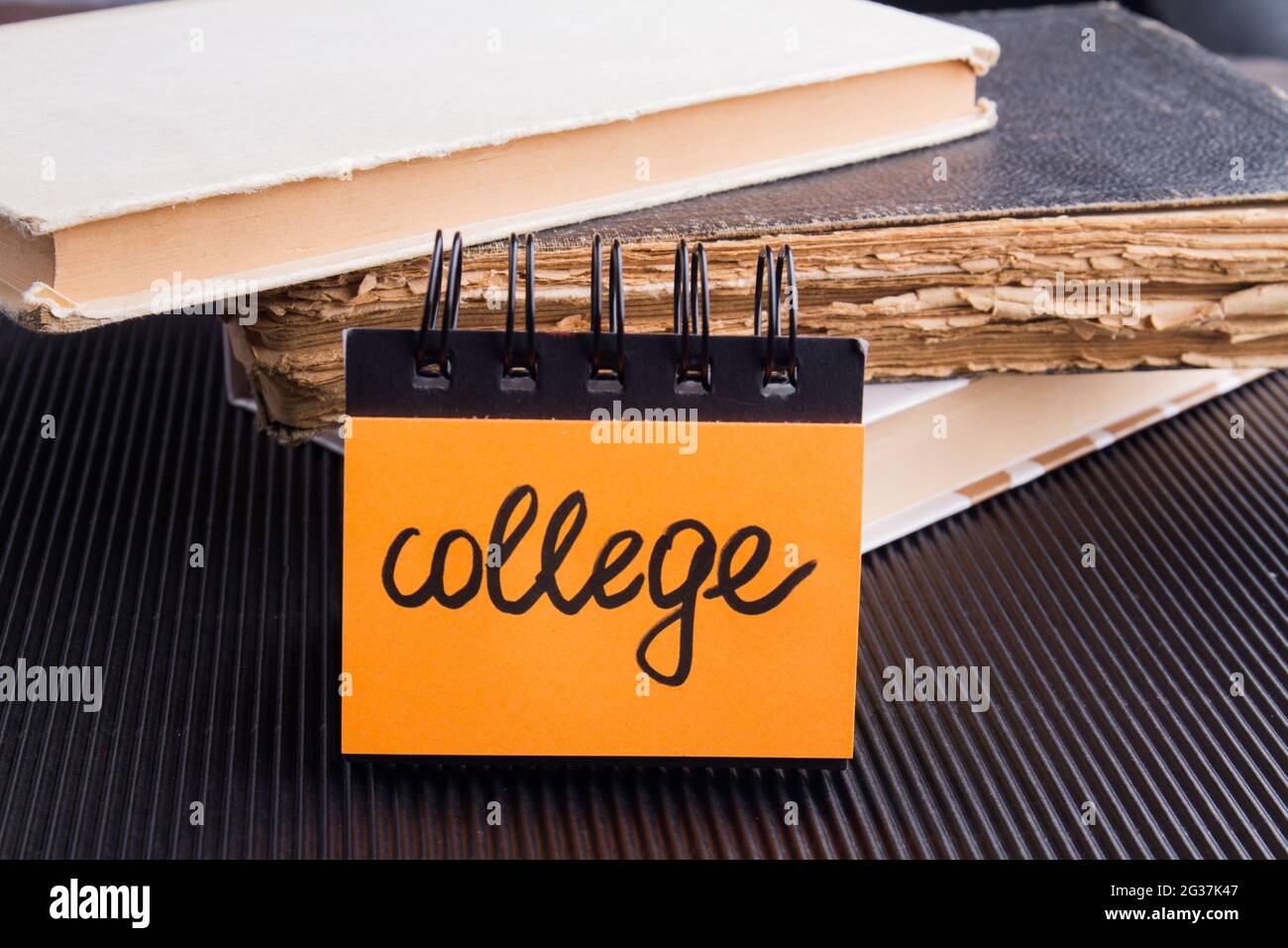 College and education concept. Stickerbook paper with word college ...