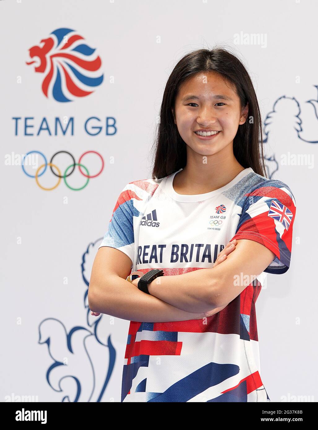 Great Britain Diving team's Eden Cheng, during the kitting out session ...