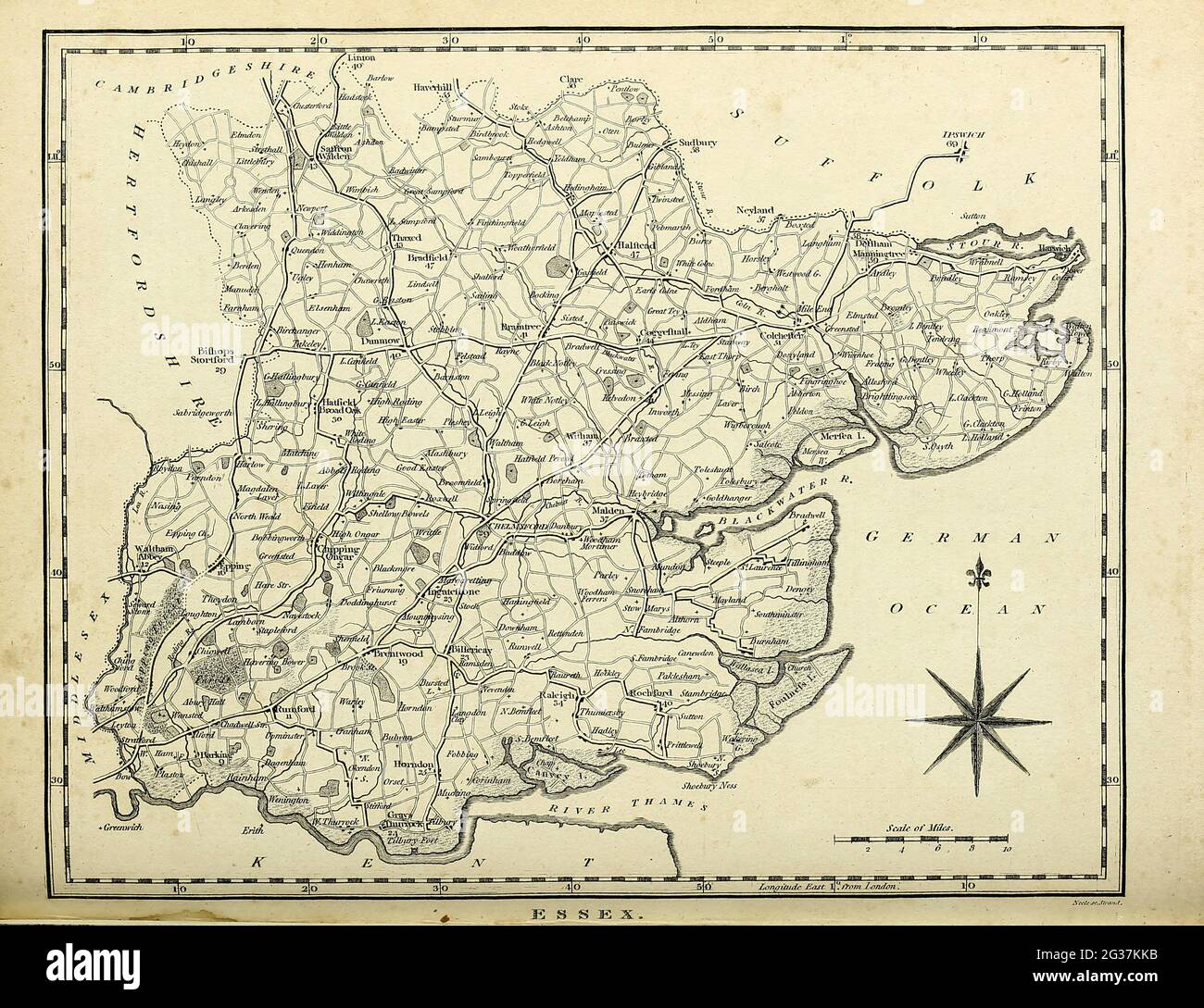 Hertfordshire map hi-res stock photography and images - Alamy