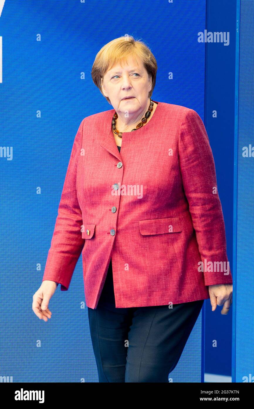 German Chancellor Angela Merkel during NATO SUMMIT 2021 in Brussels ...