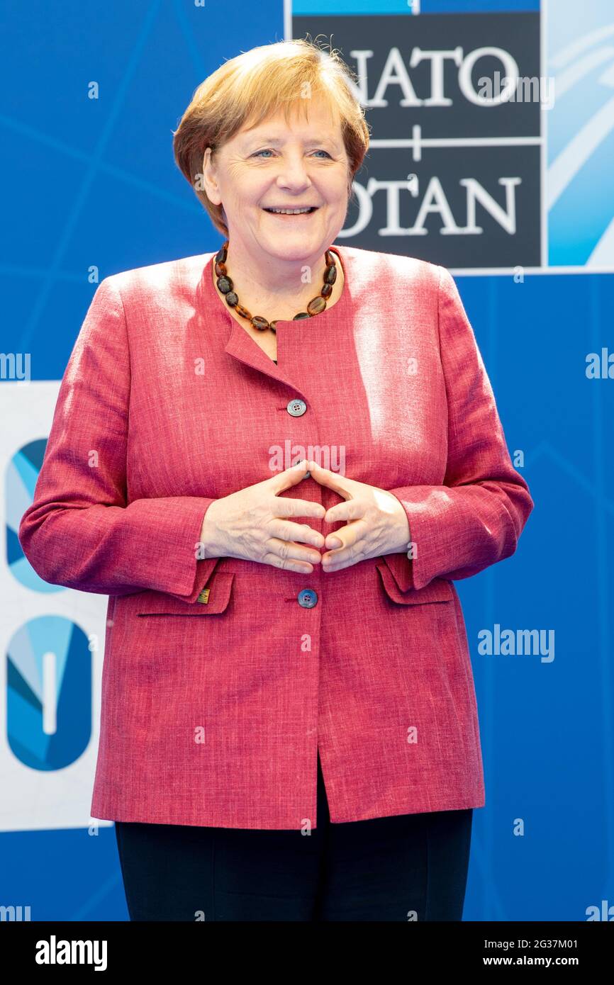 German Chancellor Angela Merkel during NATO SUMMIT 2021 in Brussels ...