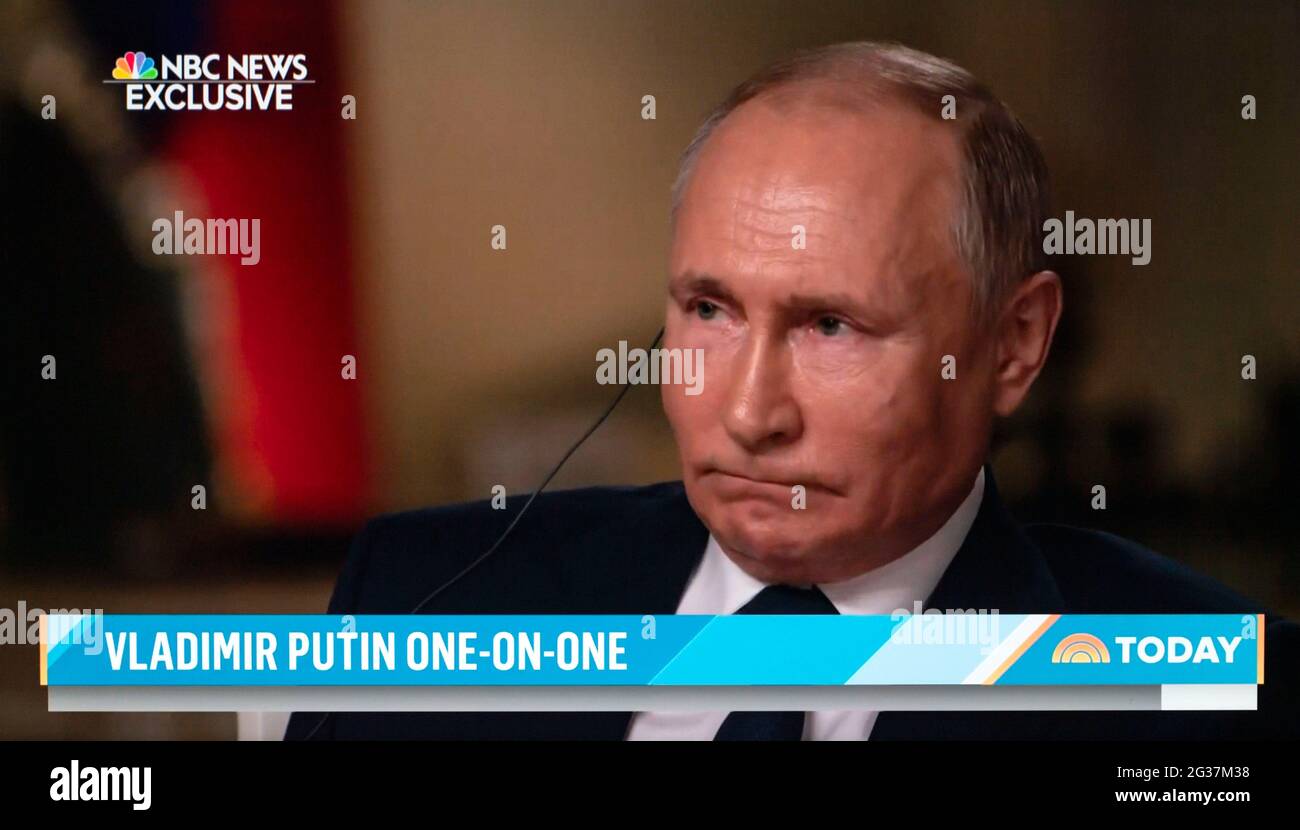 June 14, 2021, Moscow, Russia - Ahead of his talks on Wednesday with ...