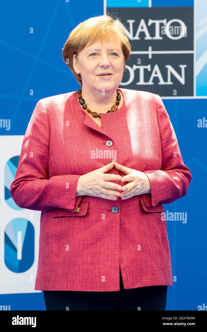 German Chancellor Angela Merkel during NATO SUMMIT 2021 in Brussels ...