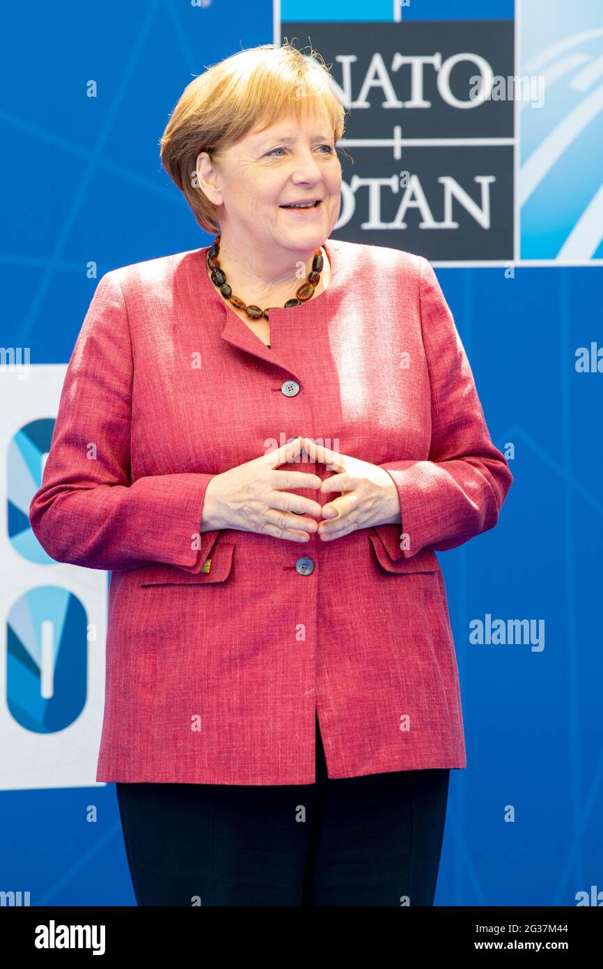 German Chancellor Angela Merkel during NATO SUMMIT 2021 in Brussels ...