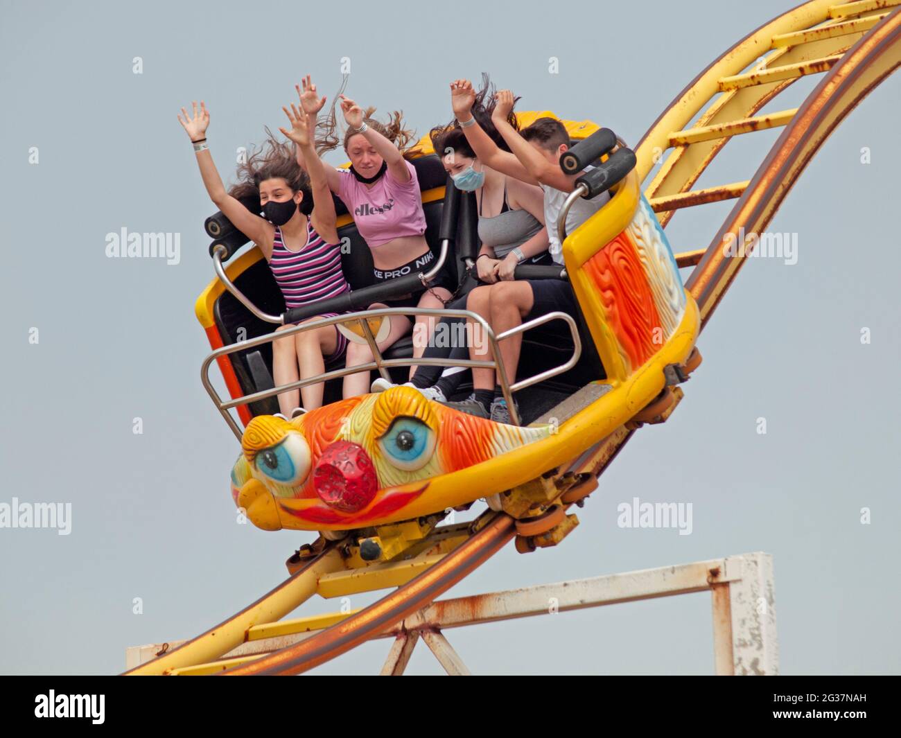 All the fun of the fair on Brighton Palace Pier Stock Photo - Alamy