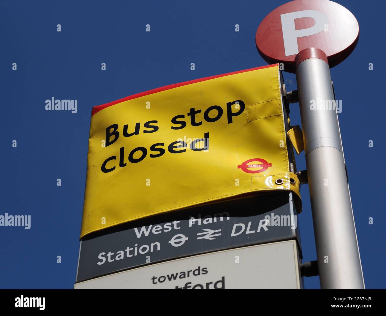 Closed Bus Stop Stock Photo - Alamy