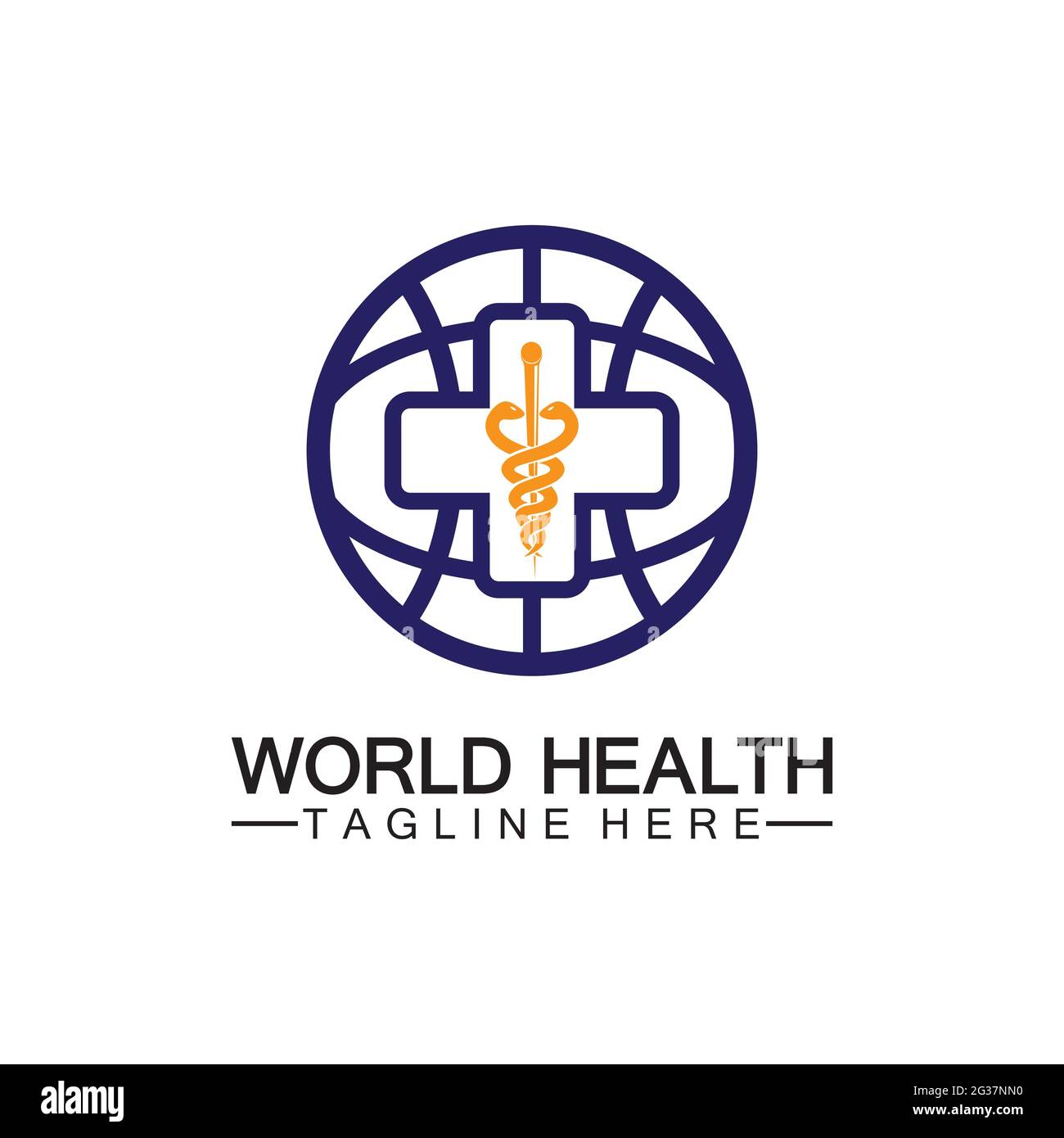 World health logo vector illustration design template Stock Vector ...