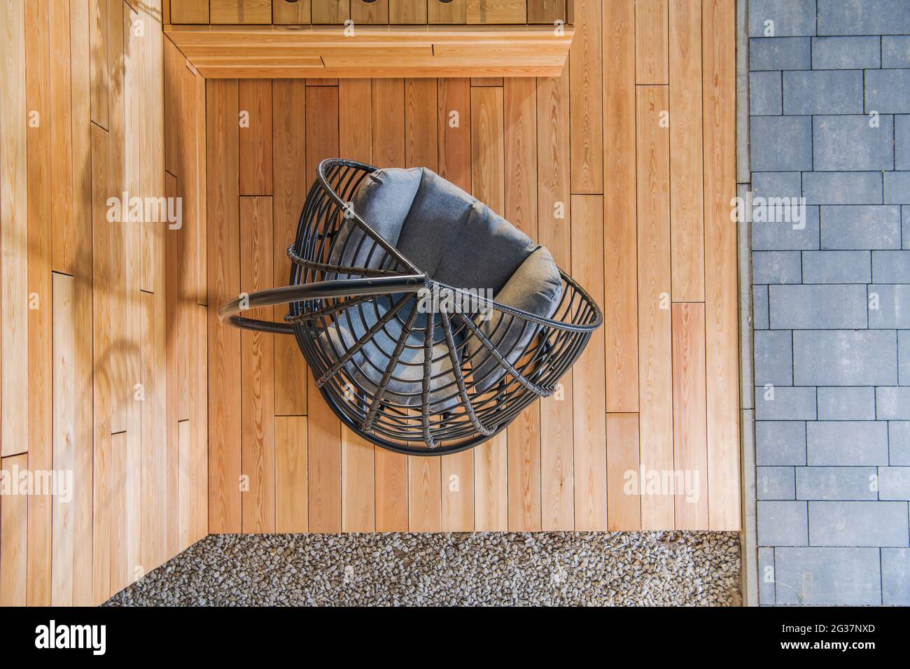 Outdoor Patio Seat on the Brand New Elegant Backyard Garden Exotic Wood ...