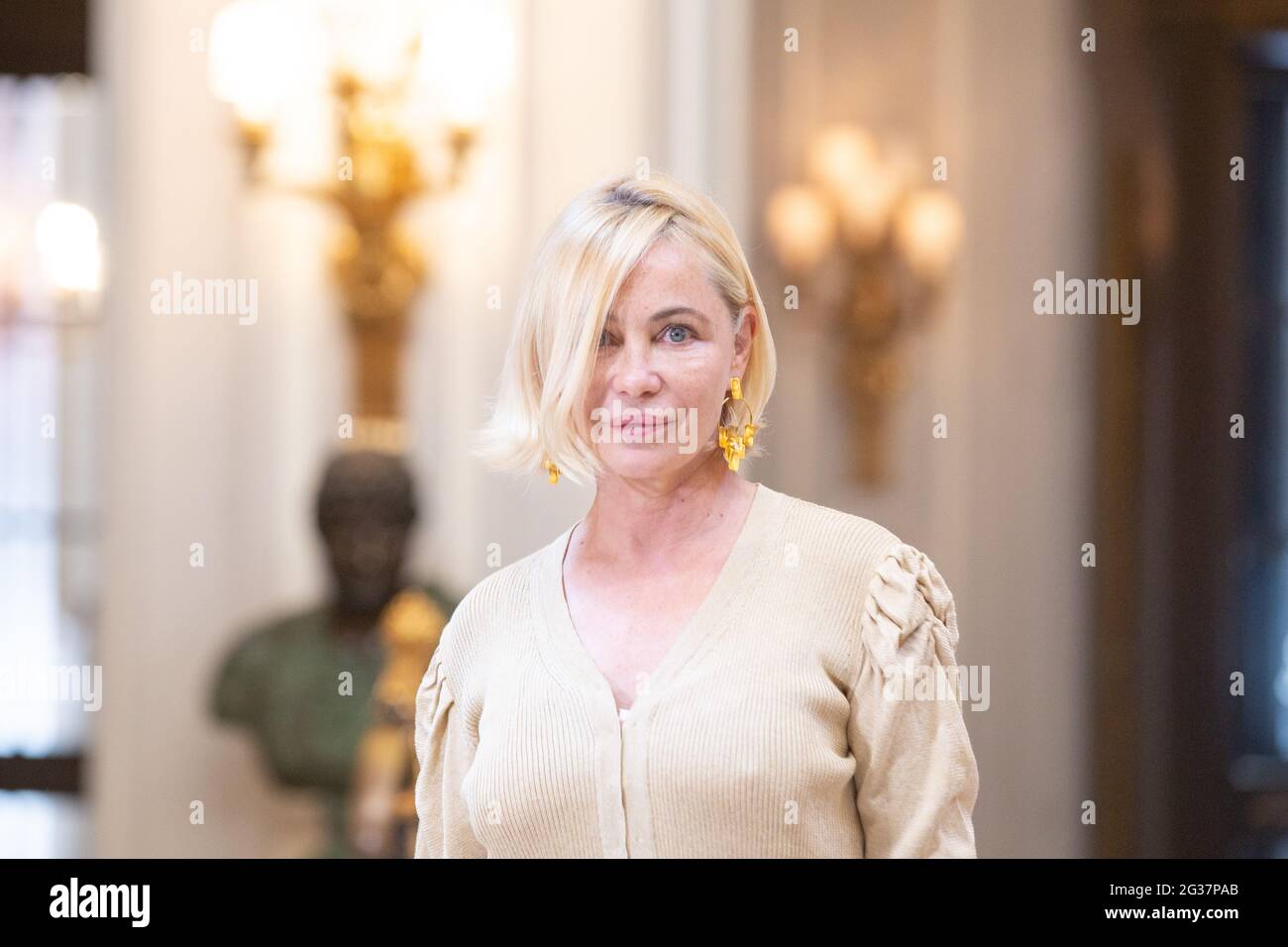 Roma, Italy. 14th June, 2021. Emmanuelle Béart during photocall to ...