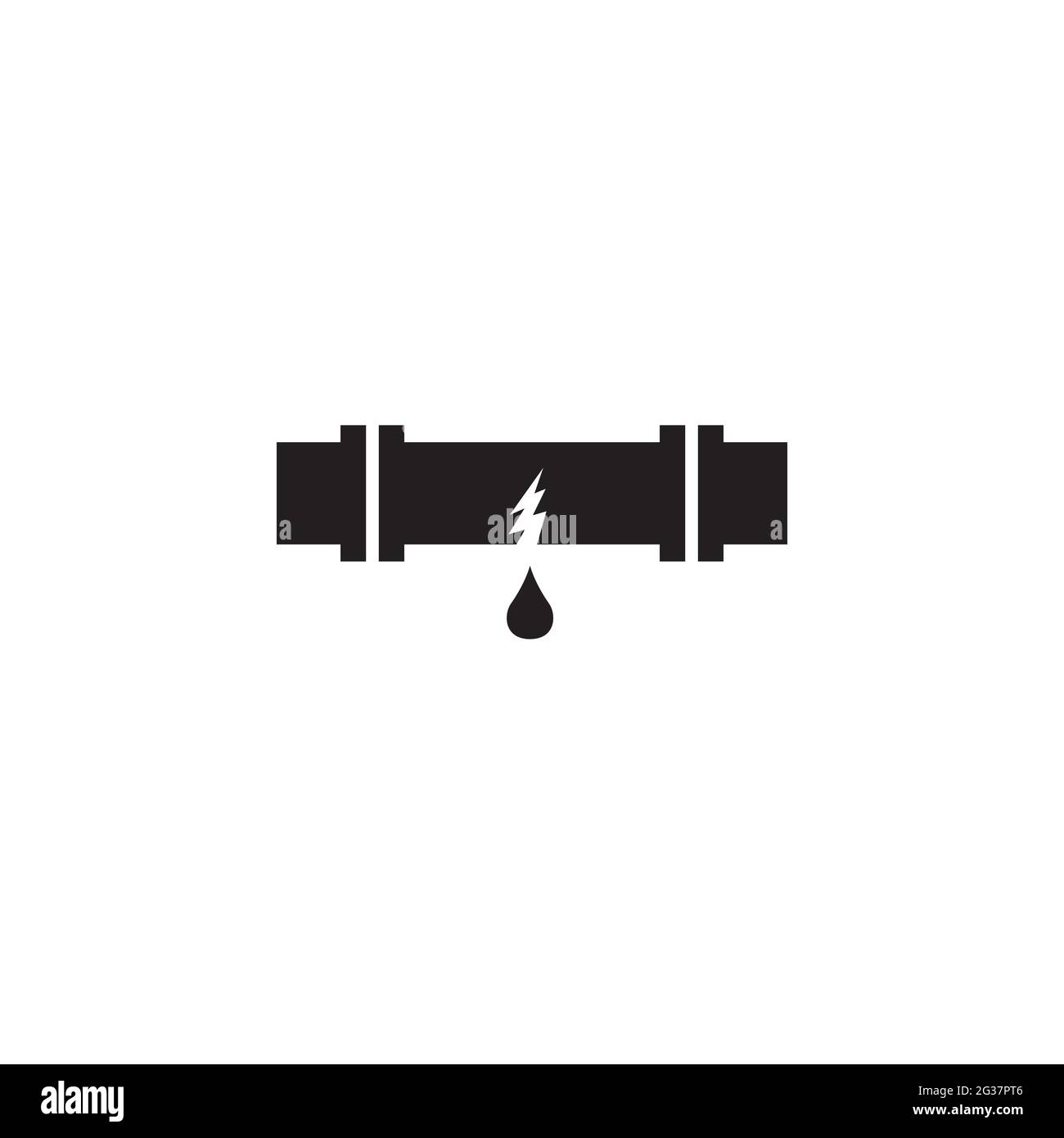 Water leak icon pipe broken Cut Out Stock Images & Pictures - Alamy