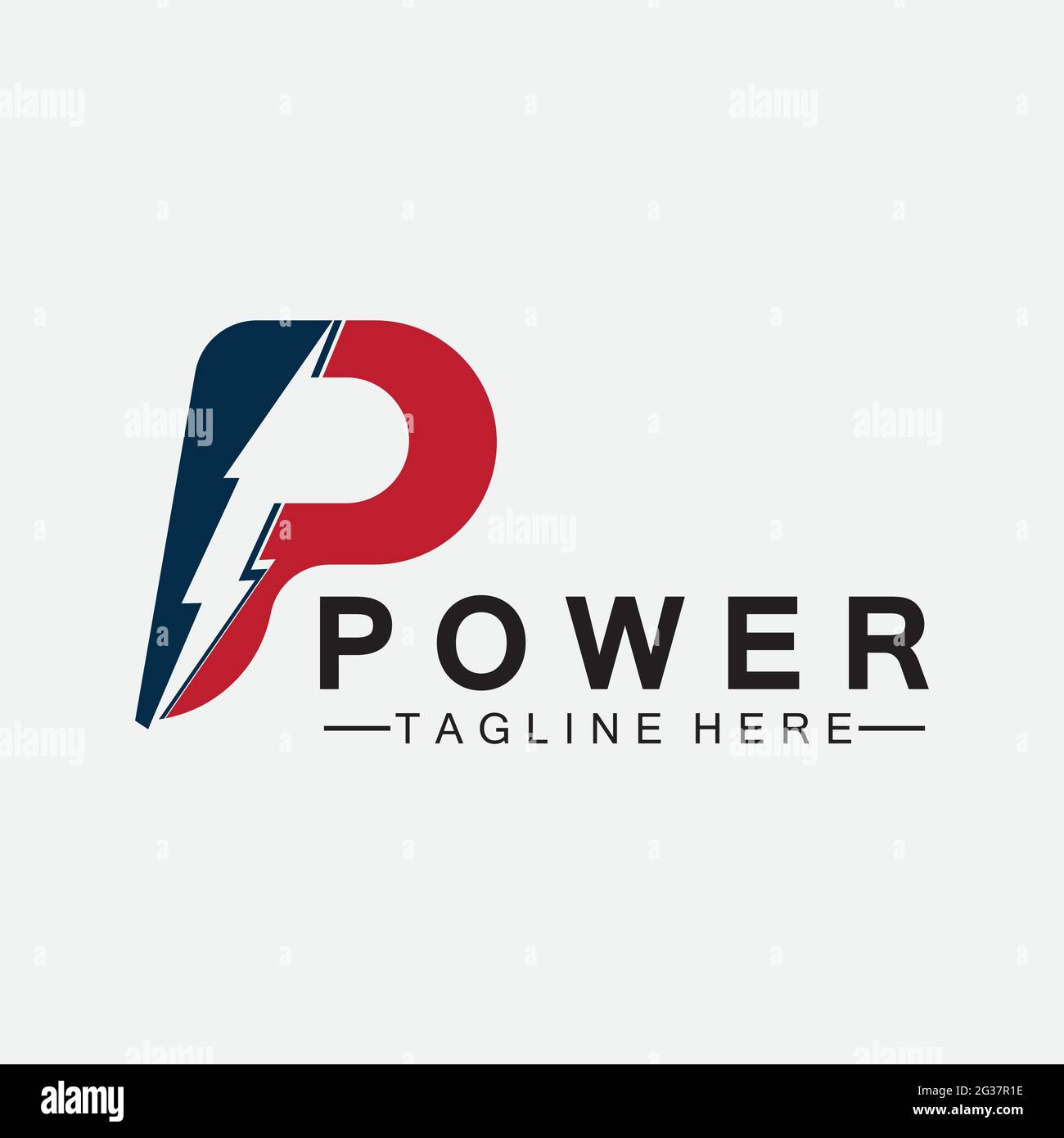 Letter P thunder power logo vector illustration design Stock Vector ...