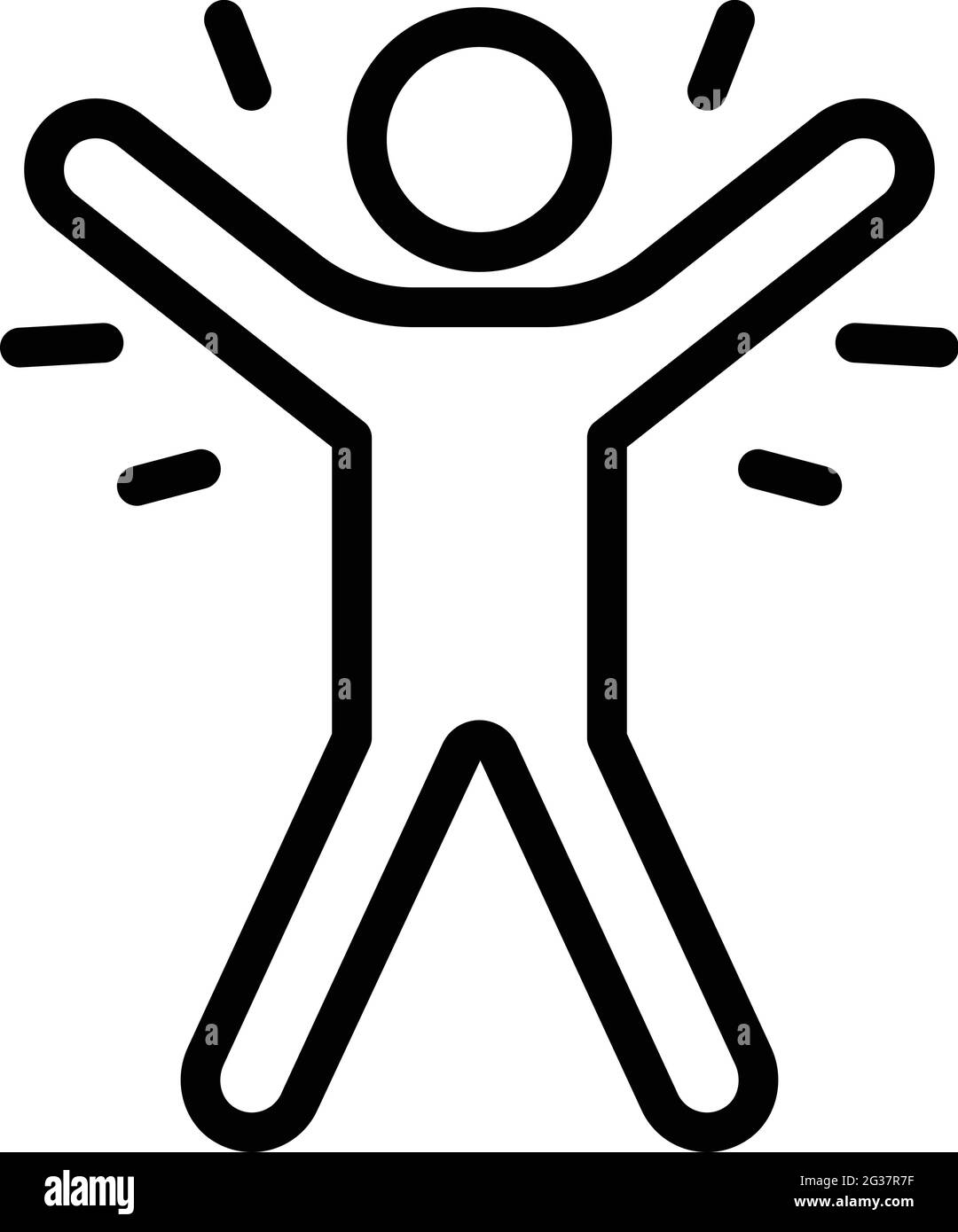 Healthy mental man icon. Outline Healthy mental man vector icon for web ...