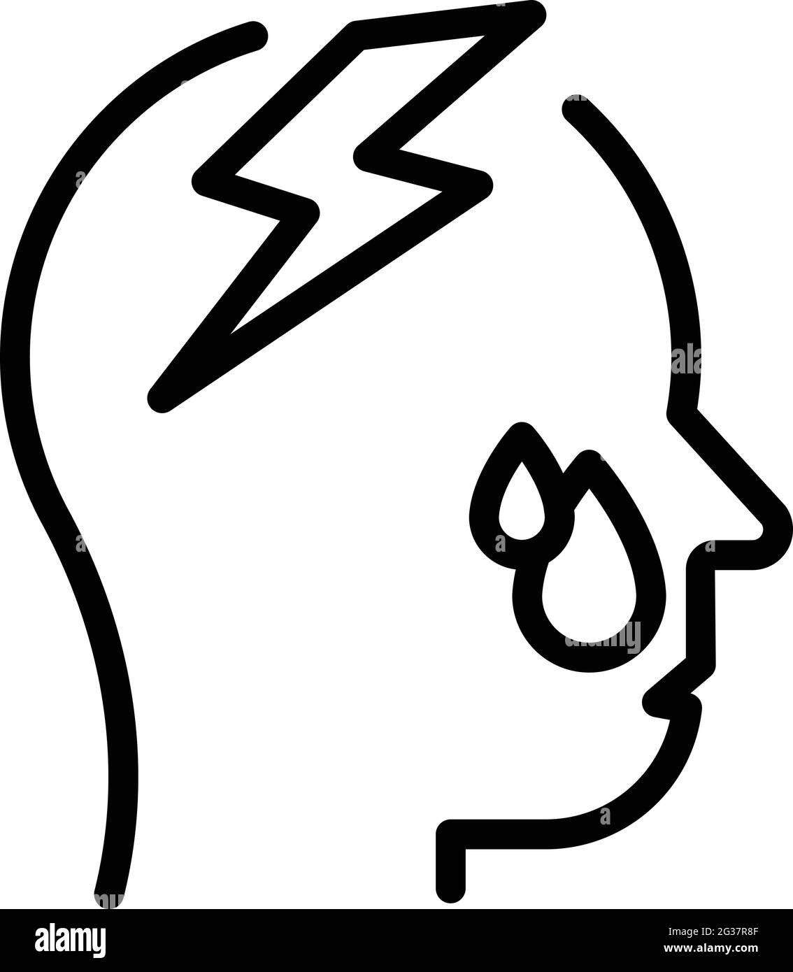 Depressed man icon. Outline Depressed man vector icon for web design ...