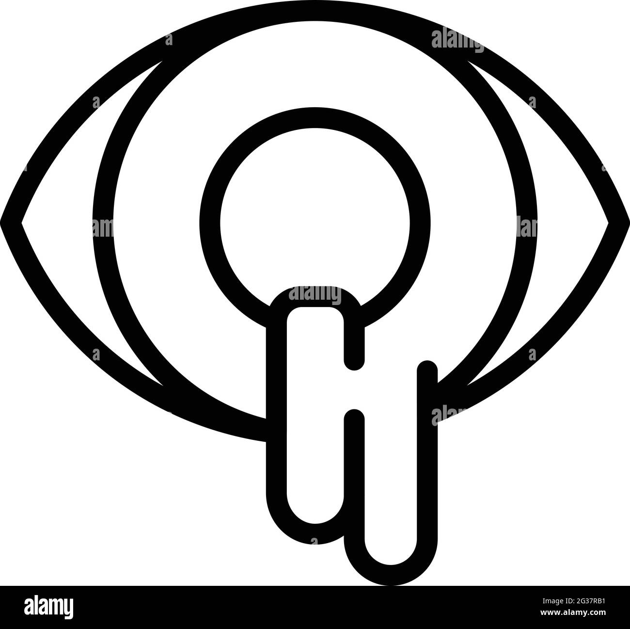 Eye crying icon. Outline Eye crying vector icon for web design isolated ...