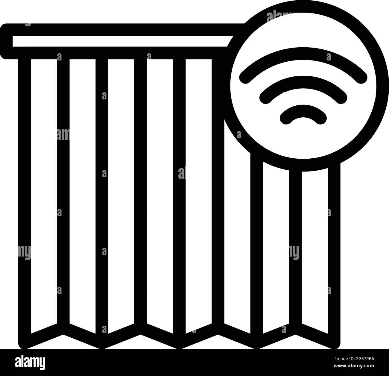 Smart office wifi icon. Outline Smart office wifi vector icon for web ...