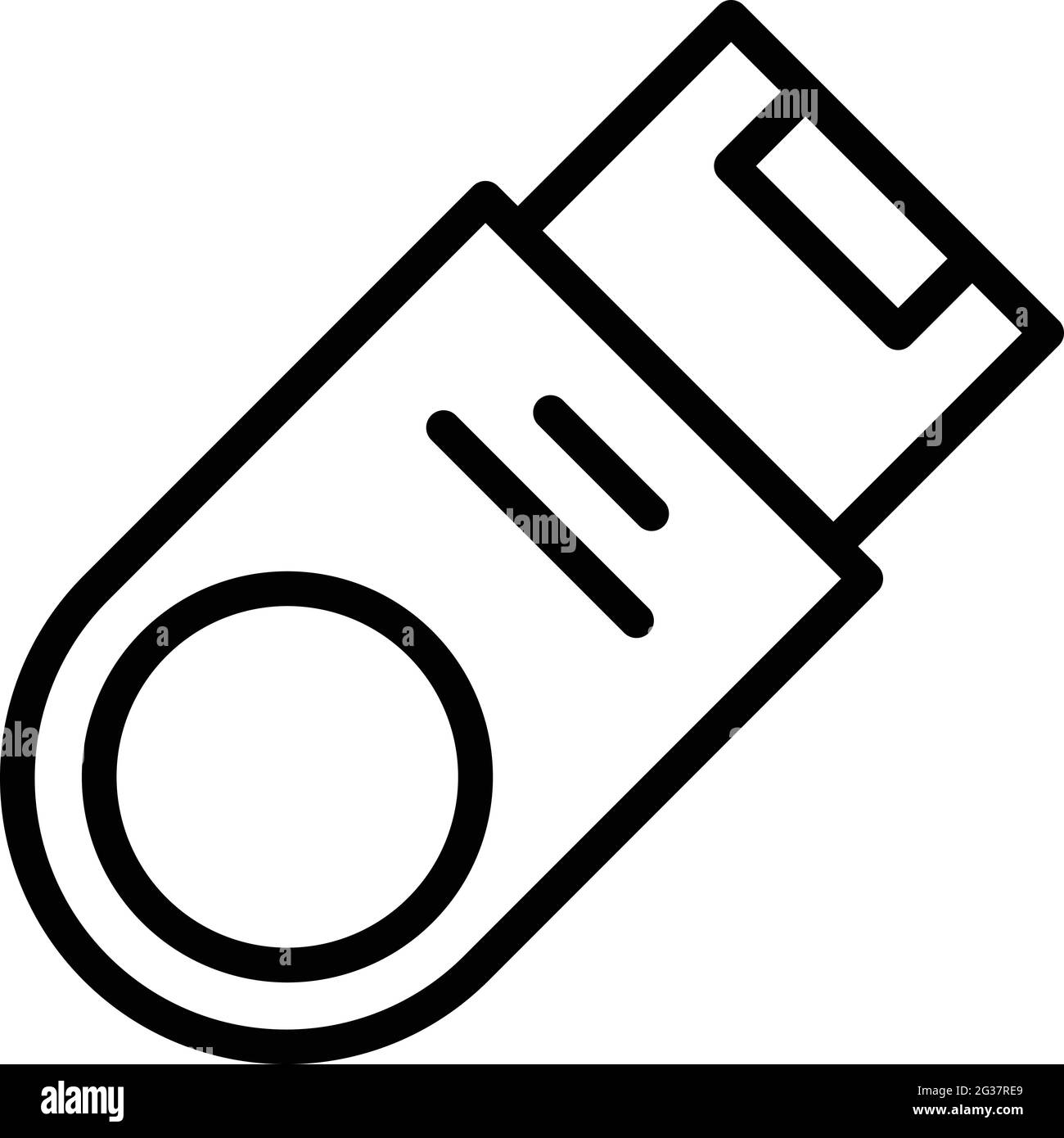 Smart office usb flash icon. Outline Smart office usb flash vector icon ...