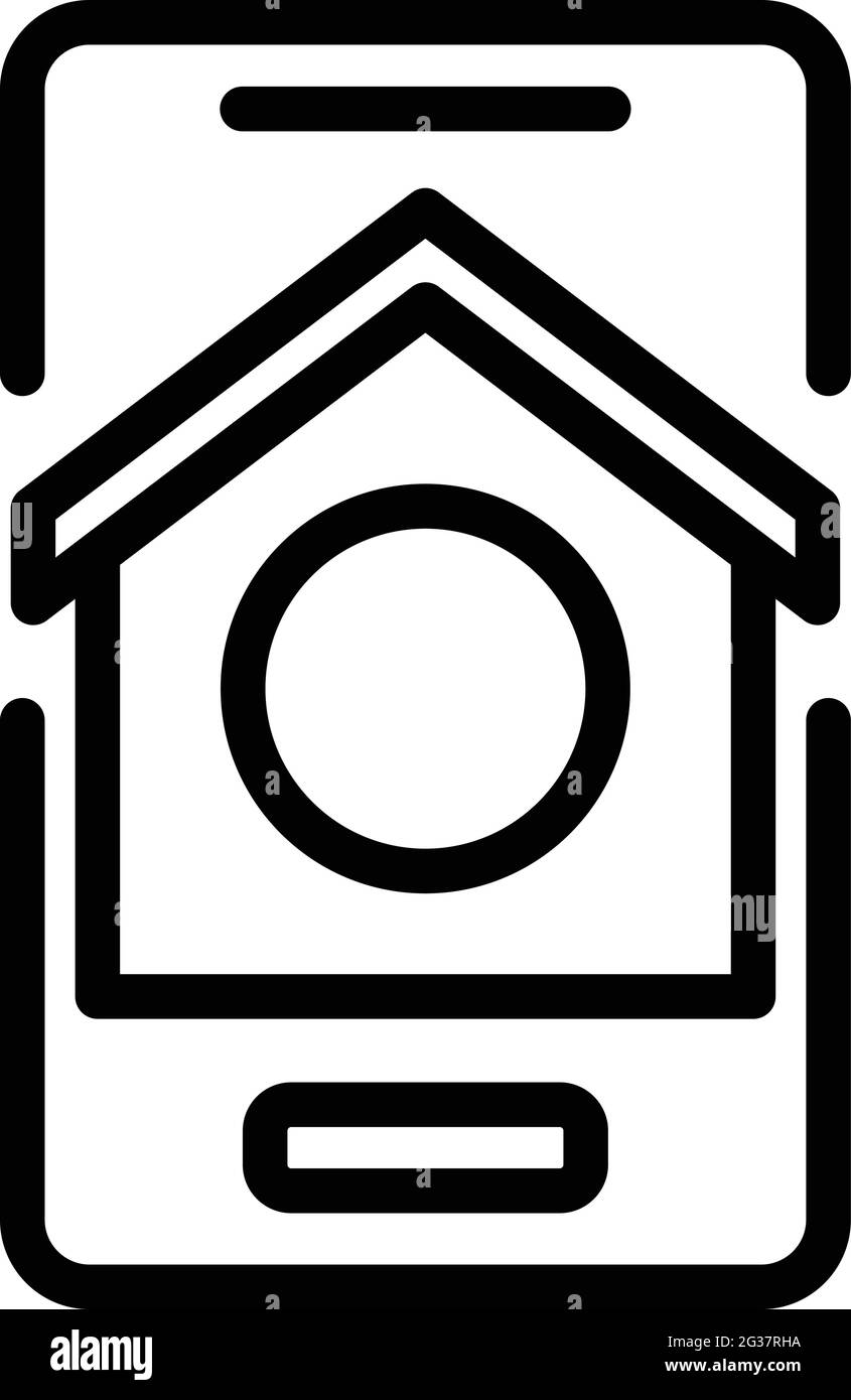 Smartphone office icon. Outline Smartphone office vector icon for web ...