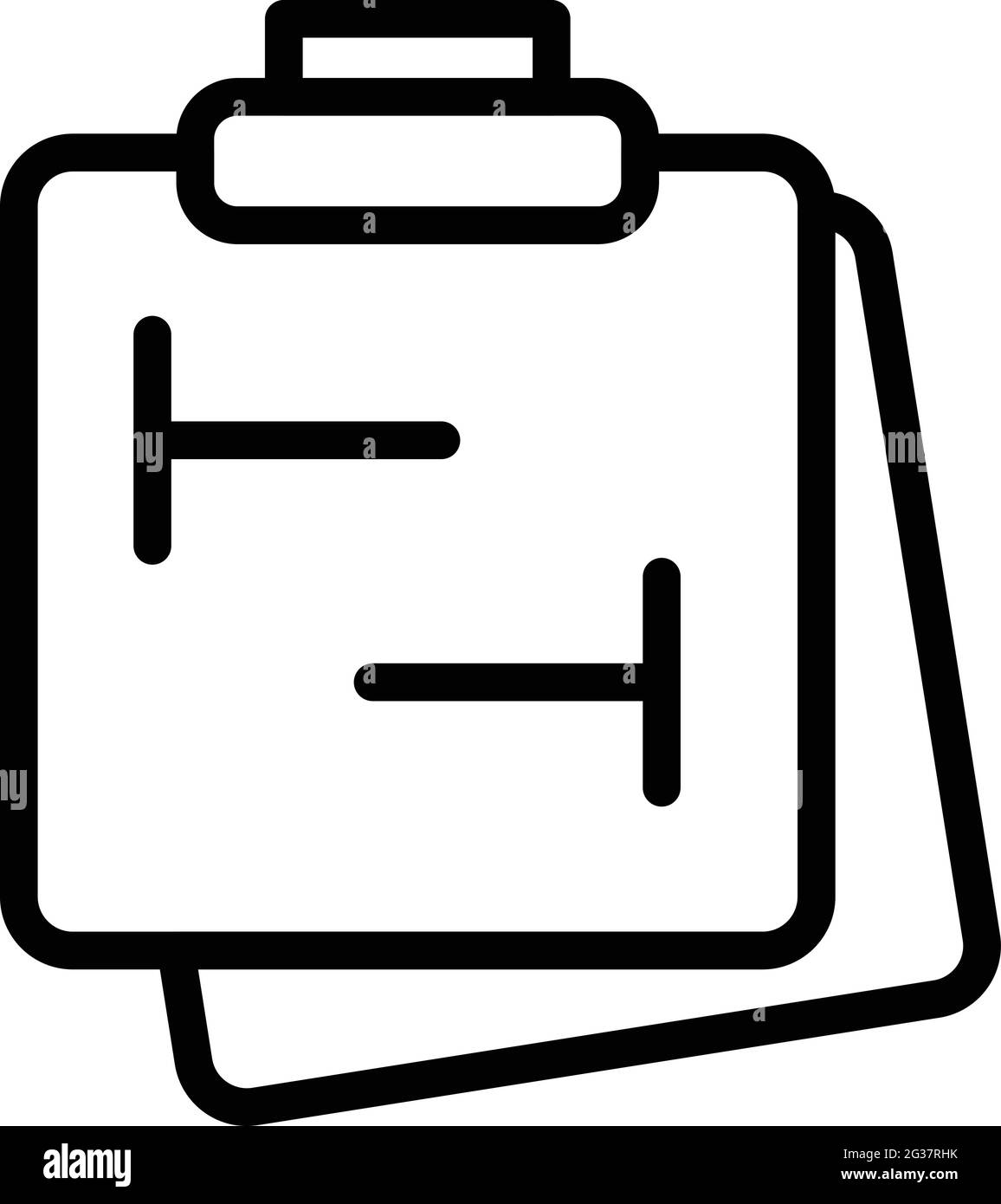 Smart office clipboard icon. Outline Smart office clipboard vector icon ...