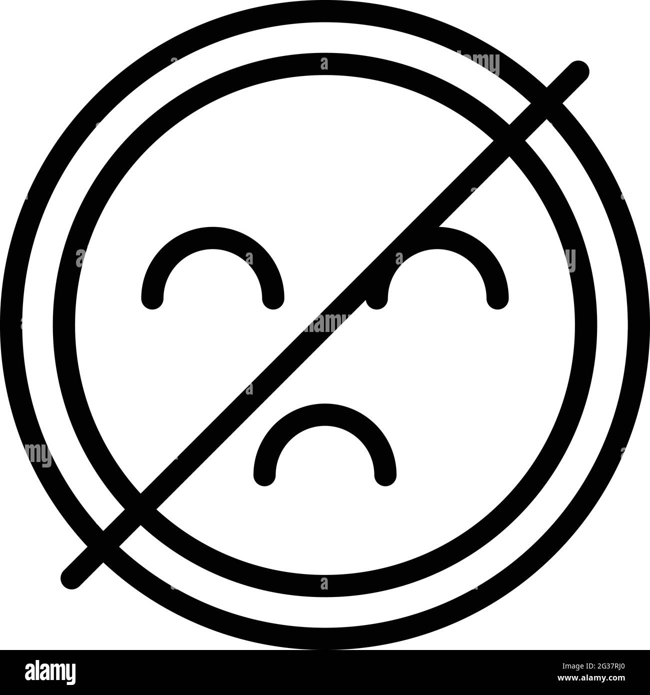 No stress icon. Outline No stress vector icon for web design isolated ...