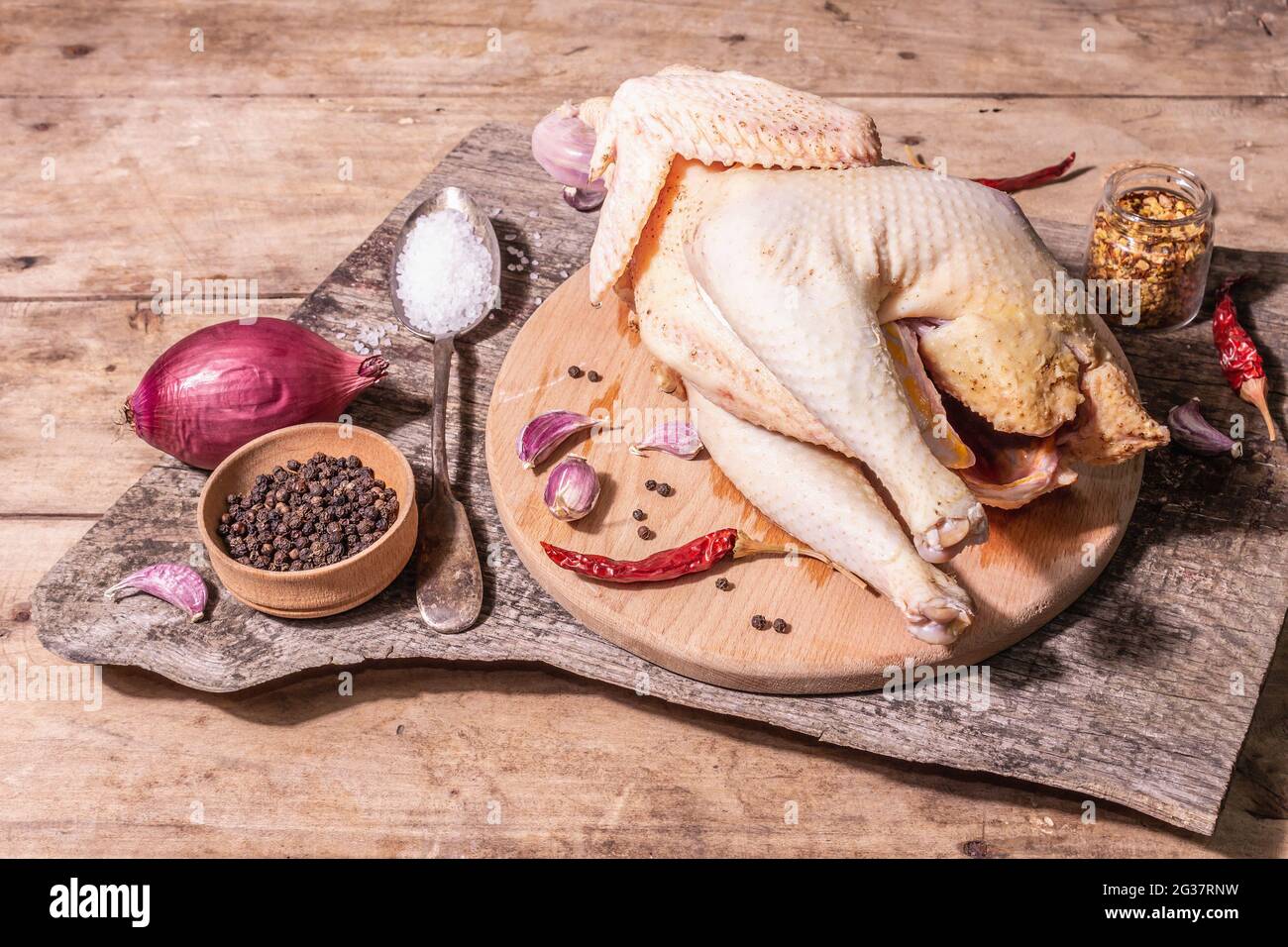 Raw whole chicken carcass for healthy food lifestyle. Free-range farm ...