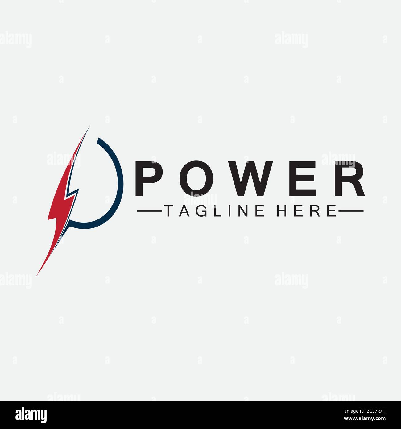 Letter P thunder power logo vector illustration design Stock Vector ...