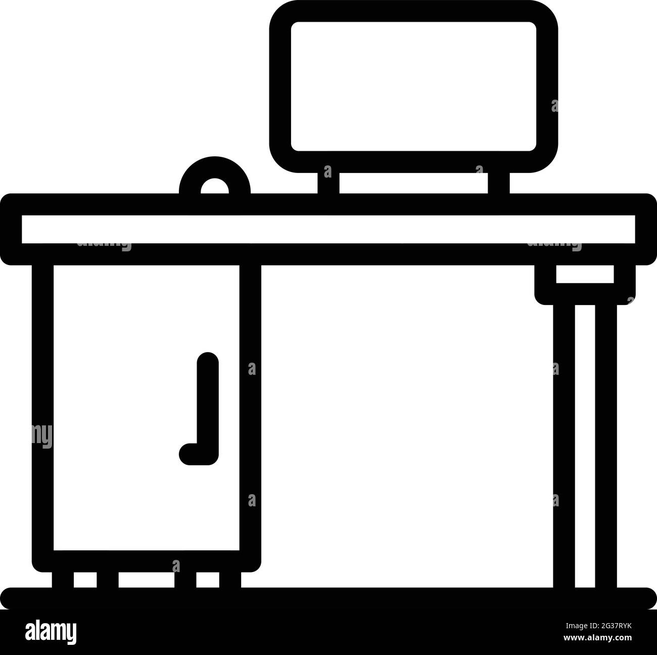 Smart office workspace icon. Outline Smart office workspace vector icon ...