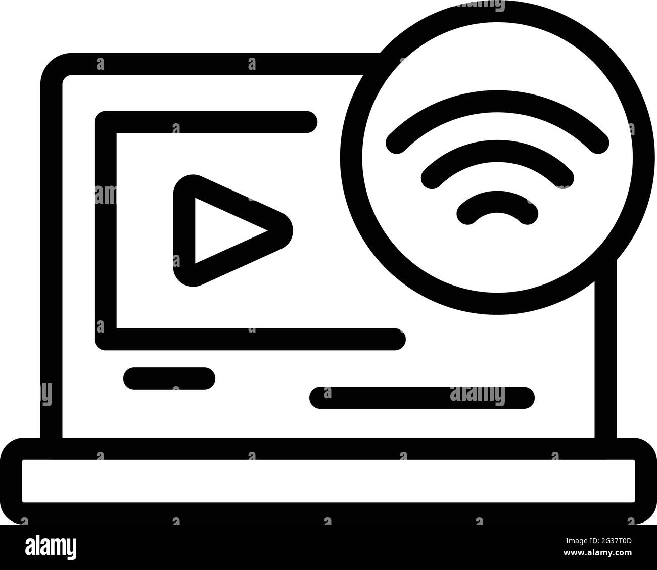 Smart office video channel icon. Outline Smart office video channel ...