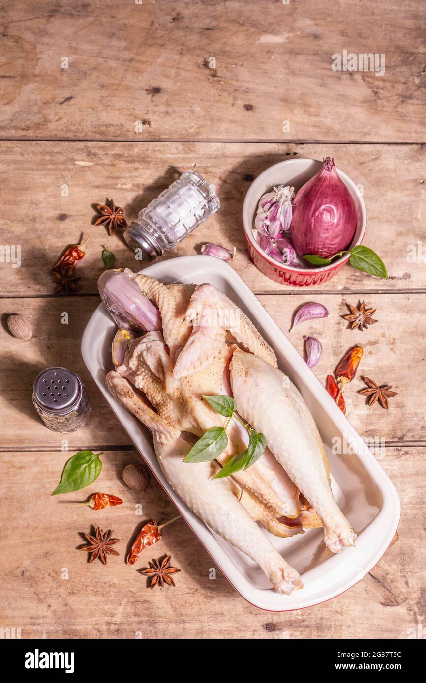 Raw whole chicken carcass for healthy food lifestyle. Free-range farm ...